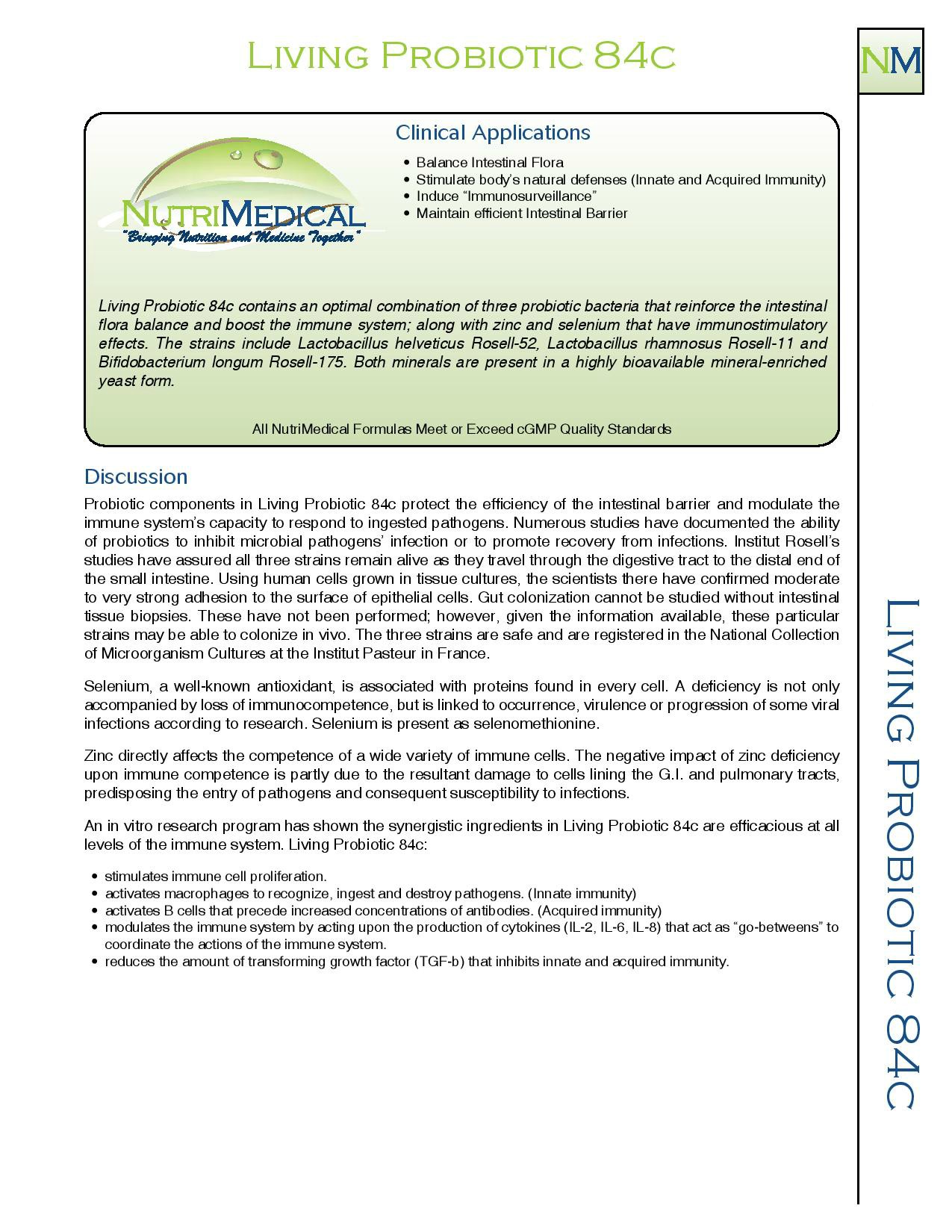 LivingProbiotic (84 caps) – NutriMedical